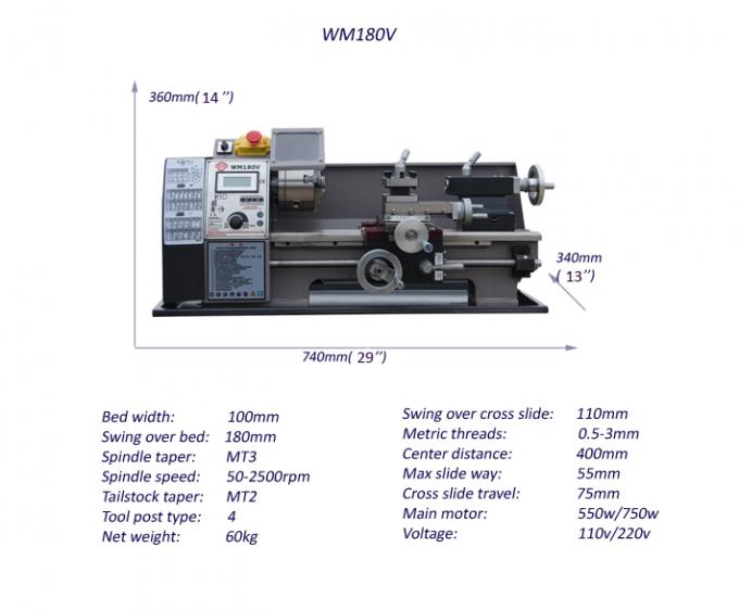 Good Engine Lathe WM210V-G Manual Precision DIY Mini Lathe Machine ...